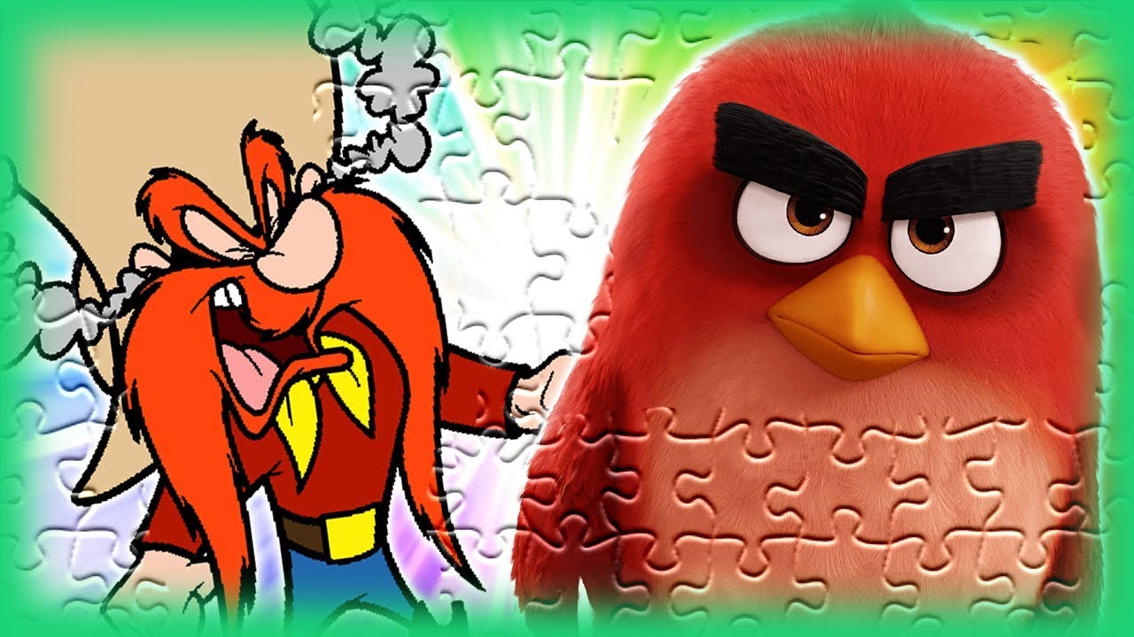Angry Birds and Angry Yosemite Sam Puzzle Games For Kids - YouTube