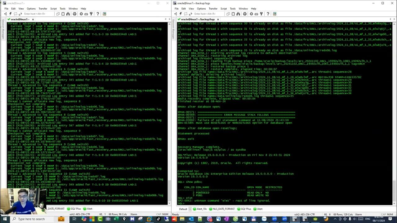 Buổi 13 - 15.Thực hành khôi phục database khi mất redo log group inactive và current | Trần Văn ...