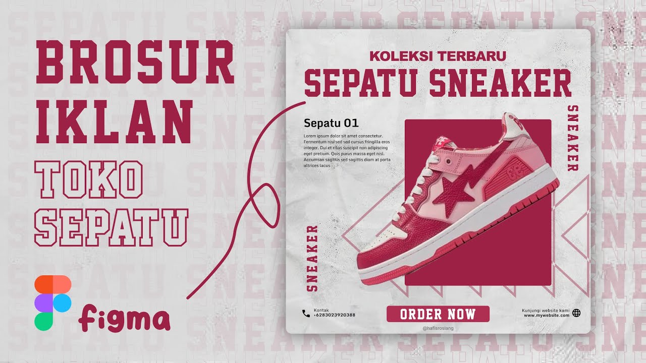 Inspiras!! Desain Brosur Iklan Sepatu || Figma || TimeLapse || SpeedArt - YouTube