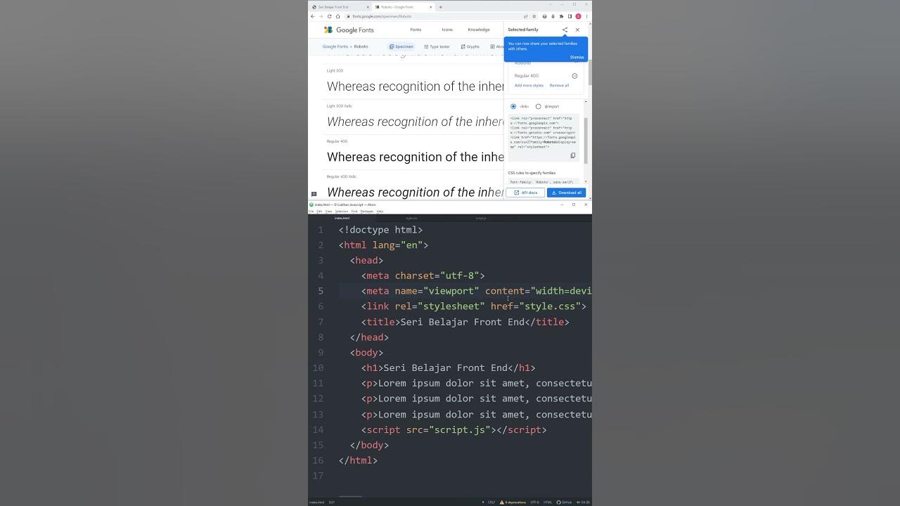 Cara Menggunakan Google Fonts - YouTube