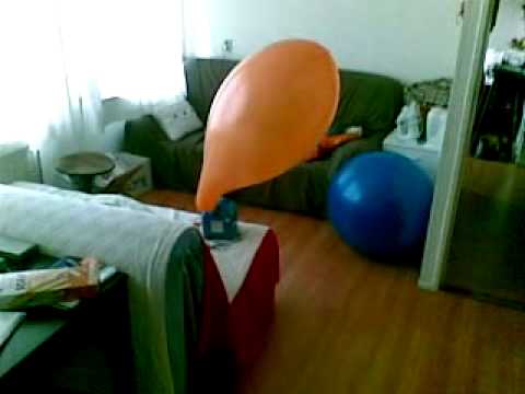 Pump to pop orange balloon - YouTube