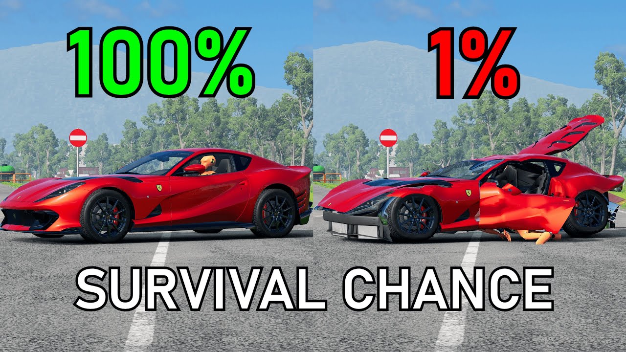 Realistic Survival Chance Crashes #73 (With Dummies) | BeamNG.drive ...