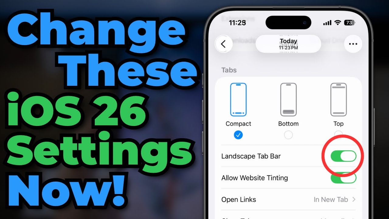 iOS 26 - 14 Settings You NEED To Change NOW! (in 5 minutes) - YouTube