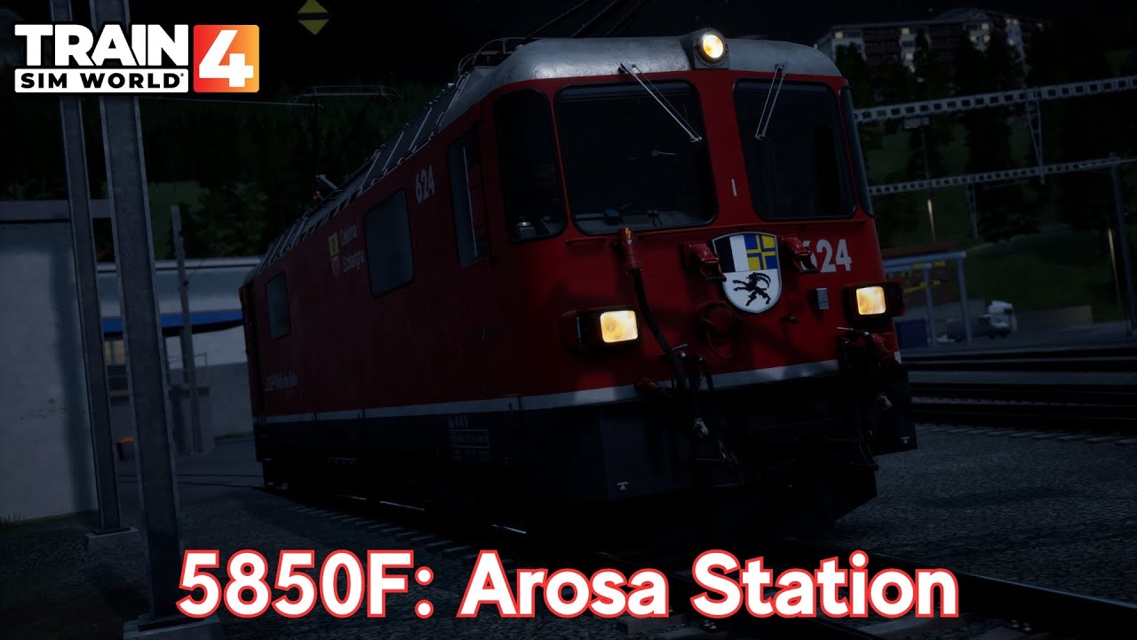 5850F: Arosa Station - Arosalinie - Ge 4/4 ii - Train Sim World 4 - YouTube