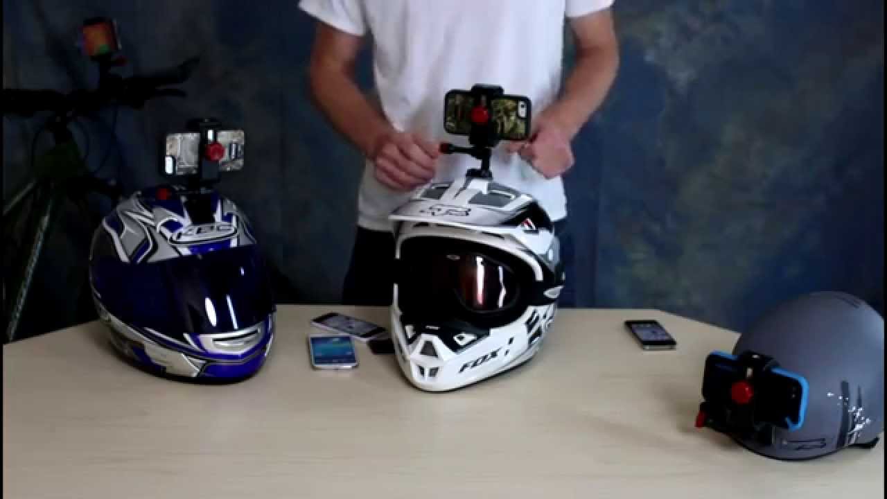 Helmet iPhone Mount - YouTube