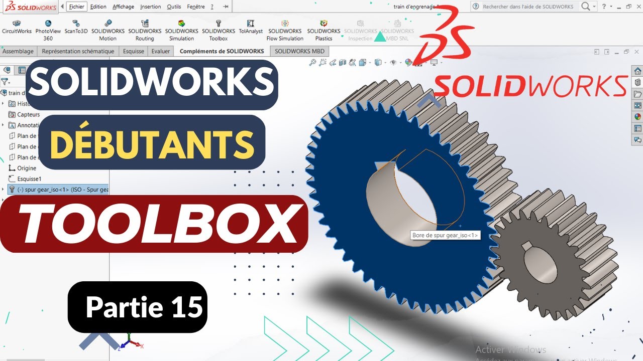 🔧💻 Comment utiliser SolidWorks Toolbox pour modéliser un engrenage ...