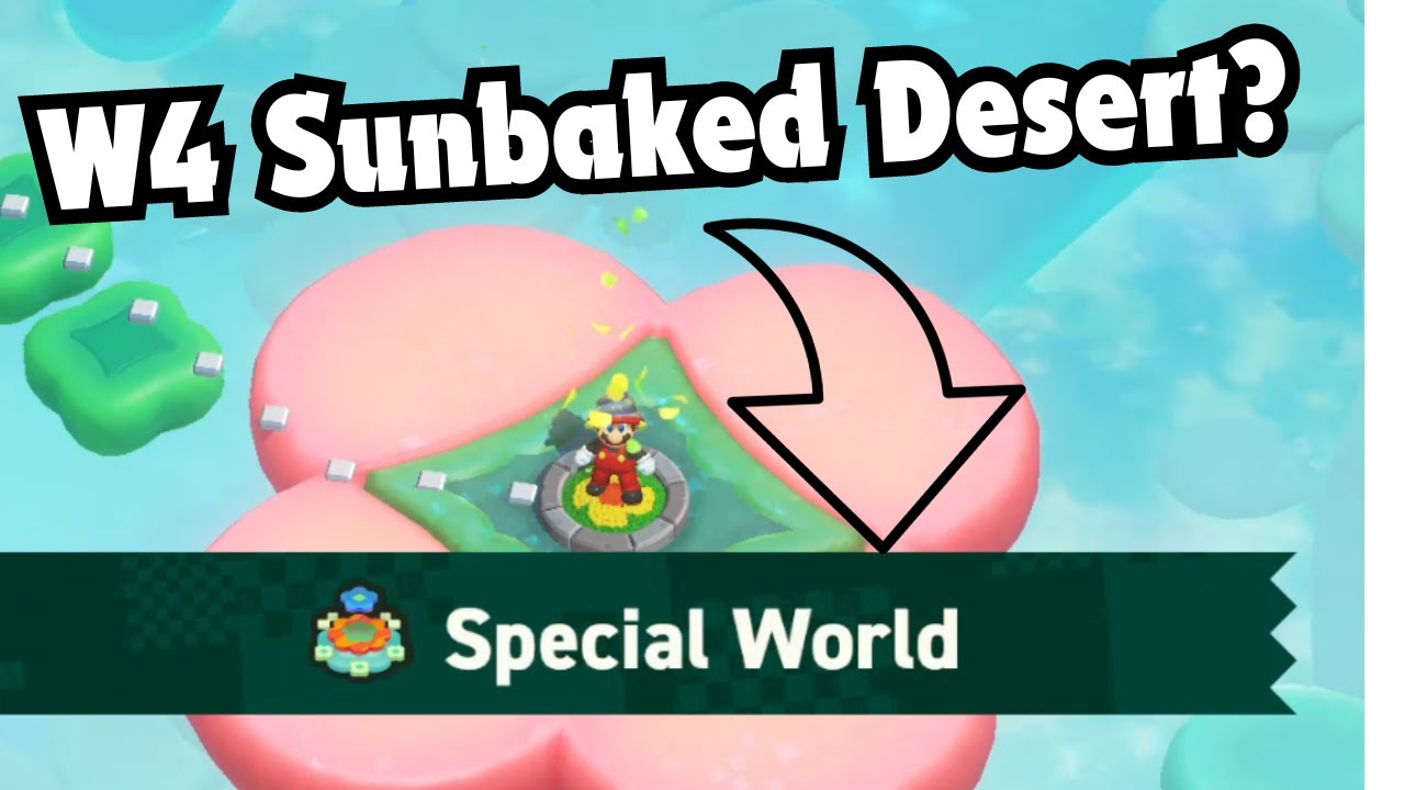 World 4 Sunbaked Desert Special World Entrance Secret Mario Wonder ...