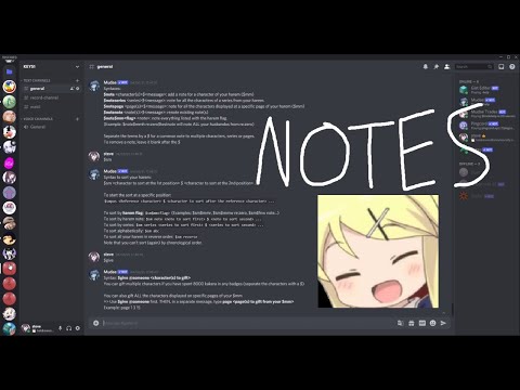 How Notes can Help You in Mudae - YouTube