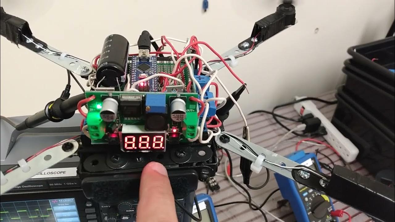 Drone uses Arduino to Pulse Width Modulation Supercapacitor for flight time enhancement.#drone ...