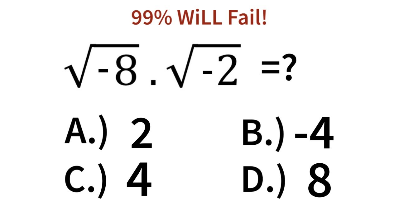 A Wonderful Math Problem Square Root 8 Times Square Root 2 YouTube