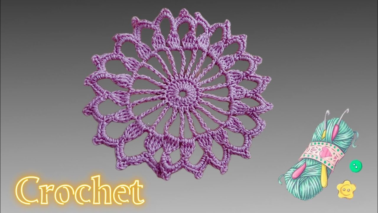 Motiv crosetat pas cu pas - YouTube