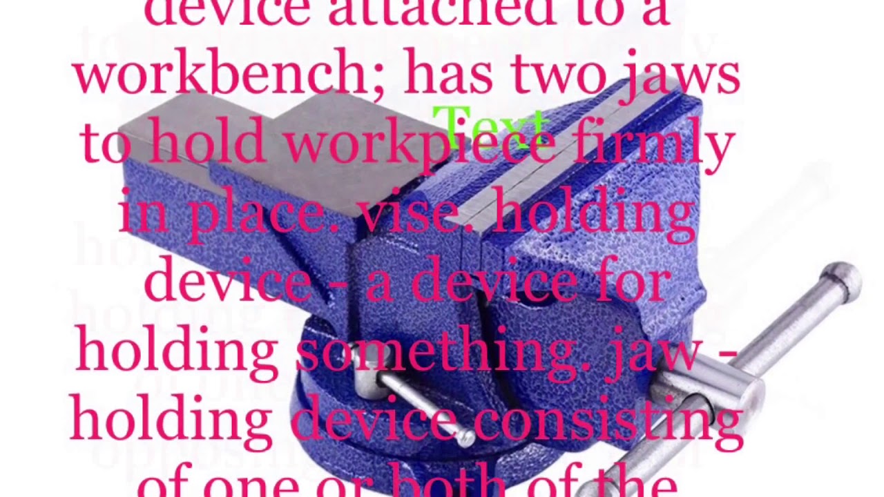 bench vise - a holding device attached to a workbench - YouTube