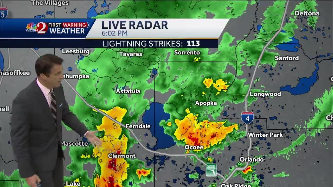 Strong storms move across Central Florida on Tuesday evening - YouTube