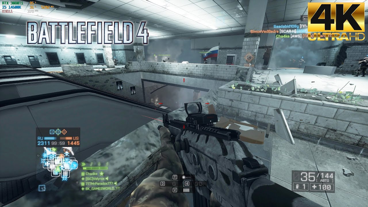 Battlefield 4 Operation Metro 2014 - Conquest Gameplay 4K60FPS - YouTube