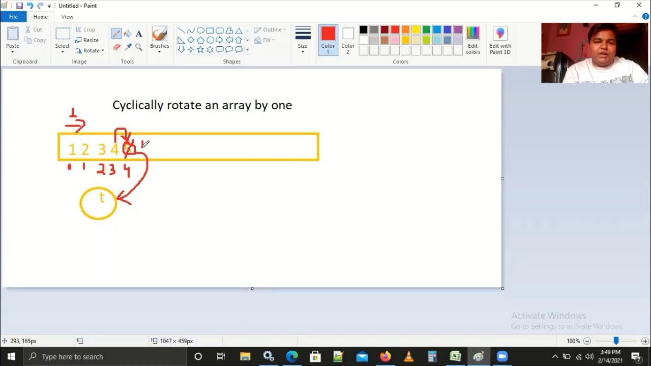 Cyclically rotate an array by one - YouTube