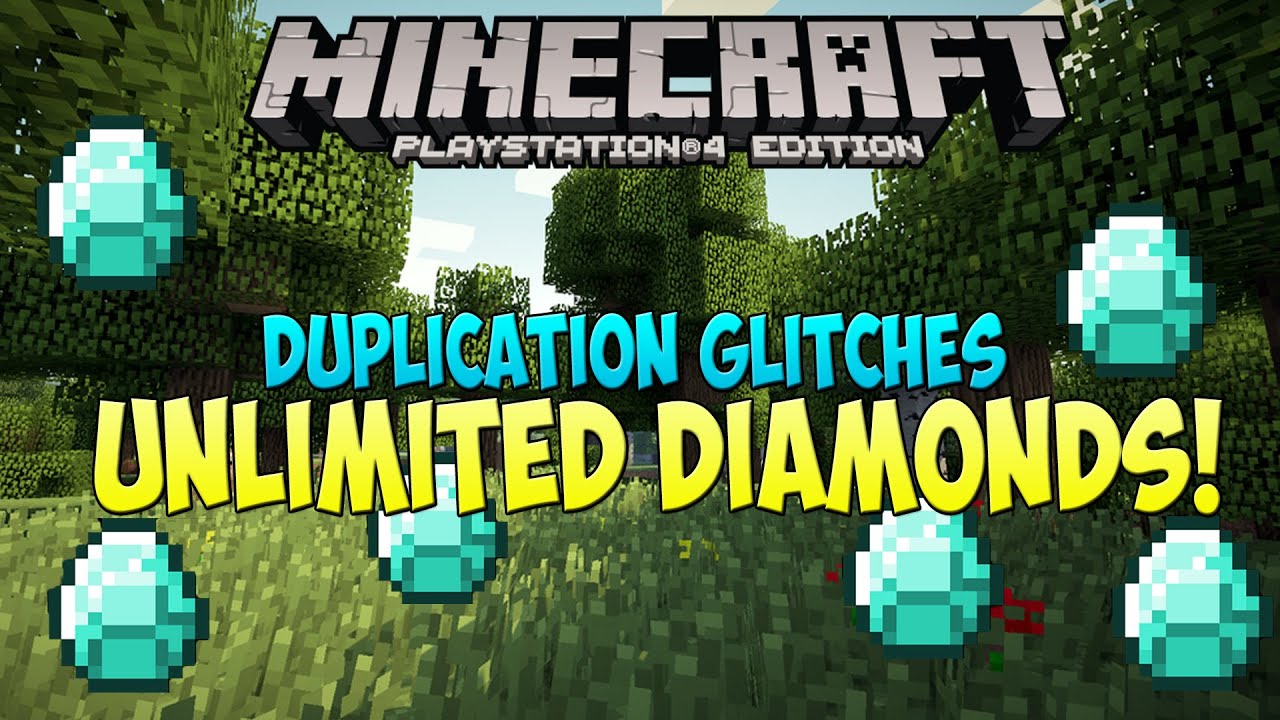 "Minecraft PS4" "Minecraft Duplication Glitch" Unlimited Diamonds ...