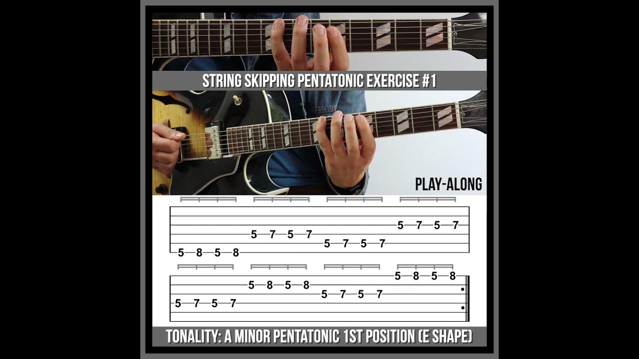String Skipping Pentatonic Exercise #1 - Guitar Technique - YouTube