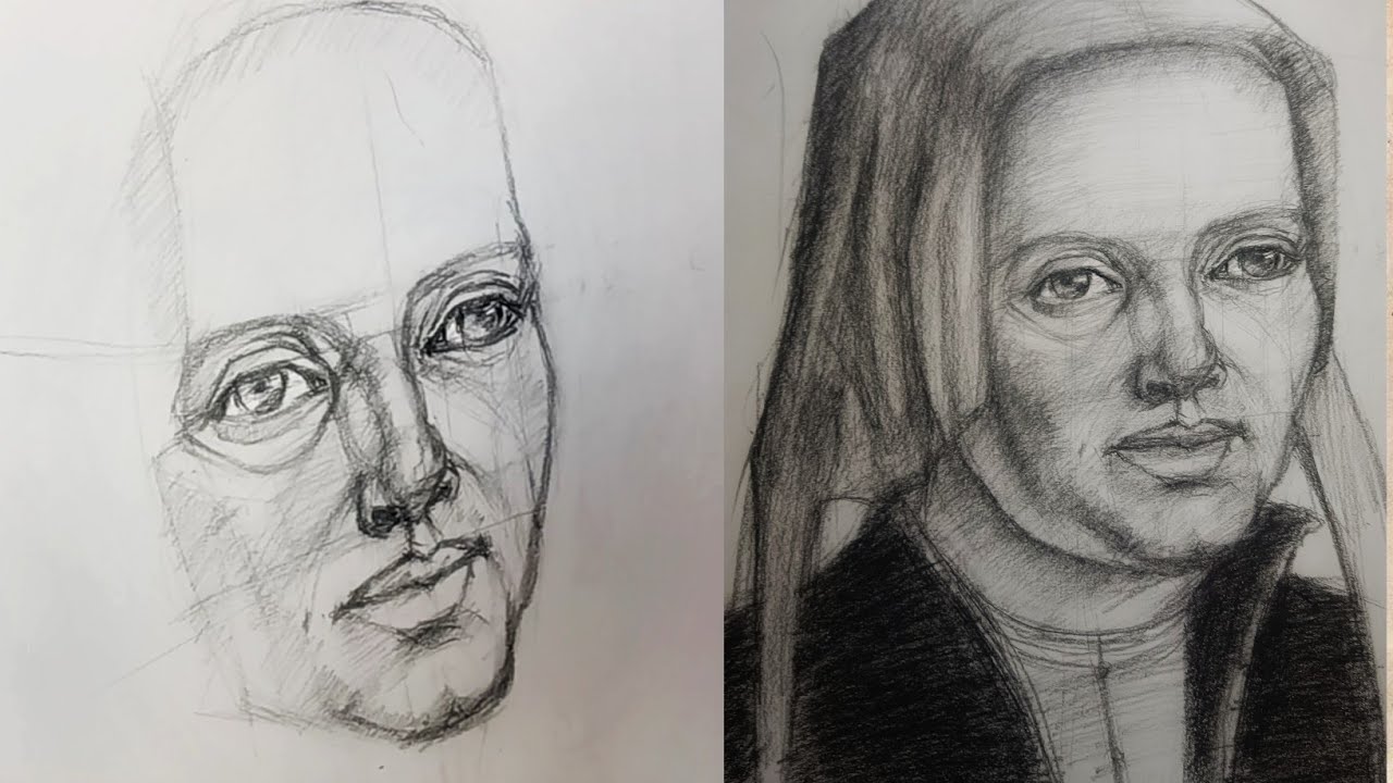 potrait Drawing practice - YouTube