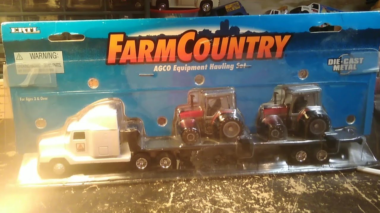 1996 Ertl Farm Country AGCO Hauling Set Massey-Ferguson 3140 ...