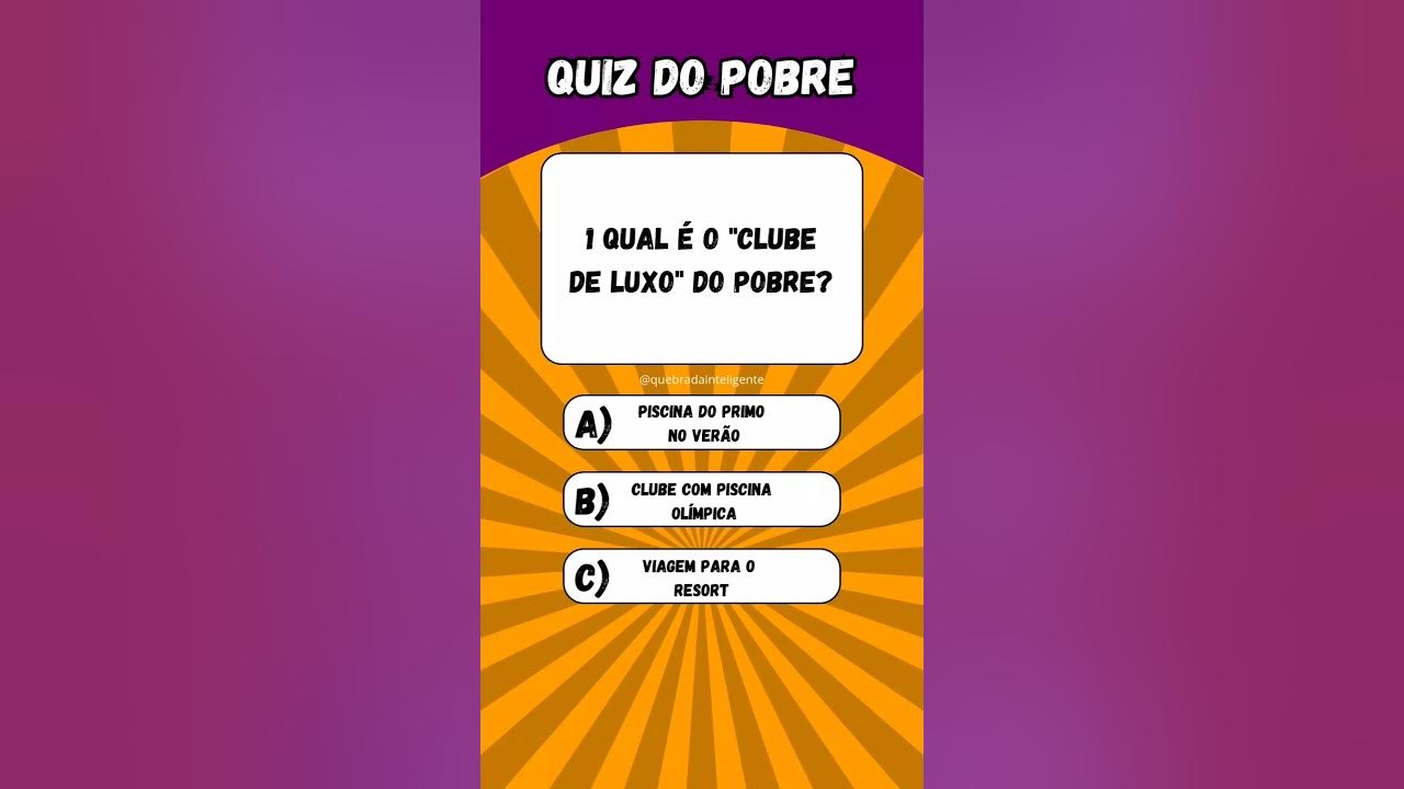 Quiz do pobre - YouTube