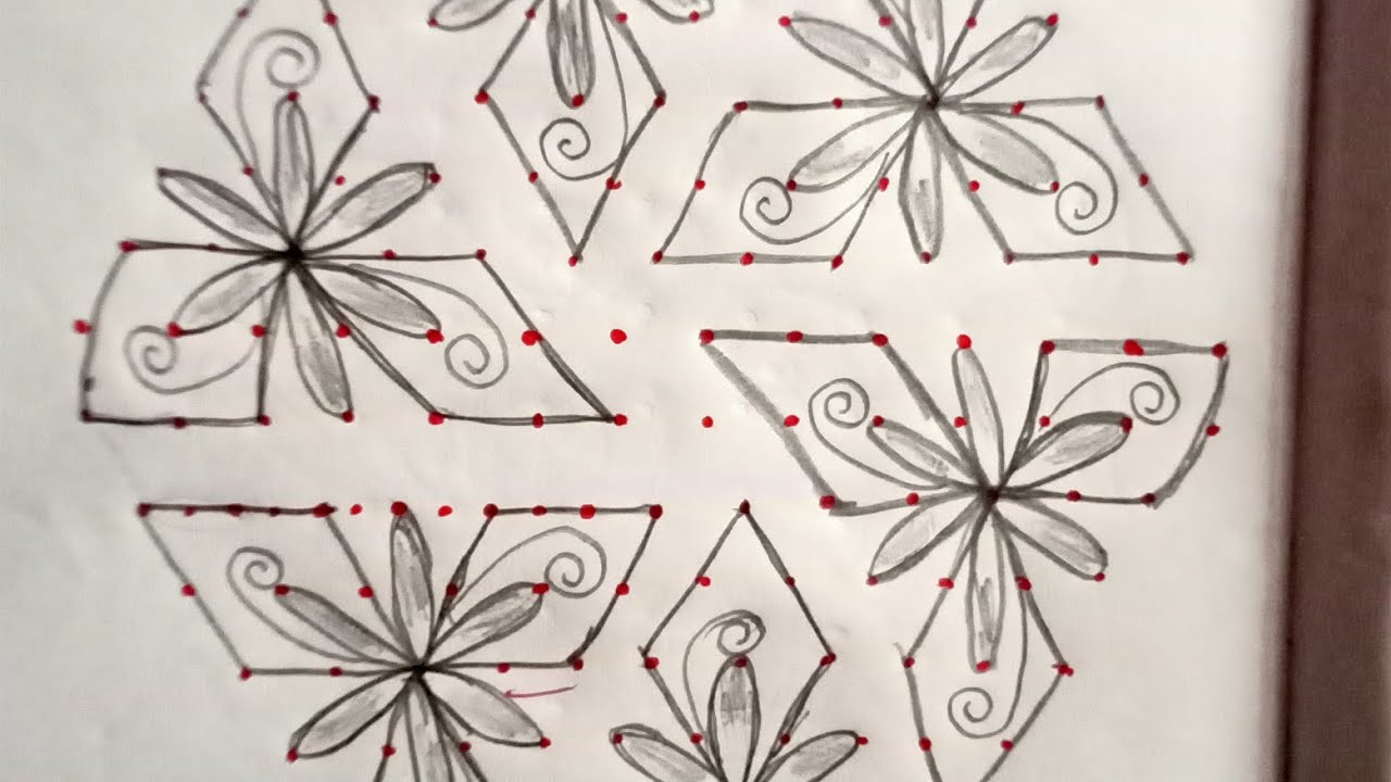 #geometric pattern design # | 14-2 lines & 7dots ended#sbo #sbotvm# ...