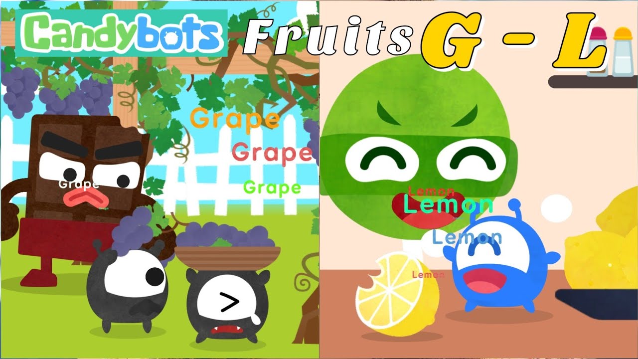 CandyBots Alphabet ABC Phonics - Fruits | Alphabet Tracing and Spelling ...