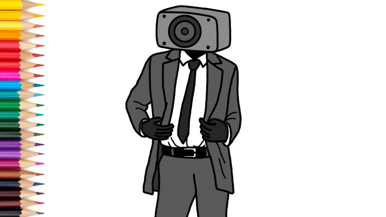 Cara menggambar Speaker Man | How to draw Speaker Man - Skibidi Toilet ...
