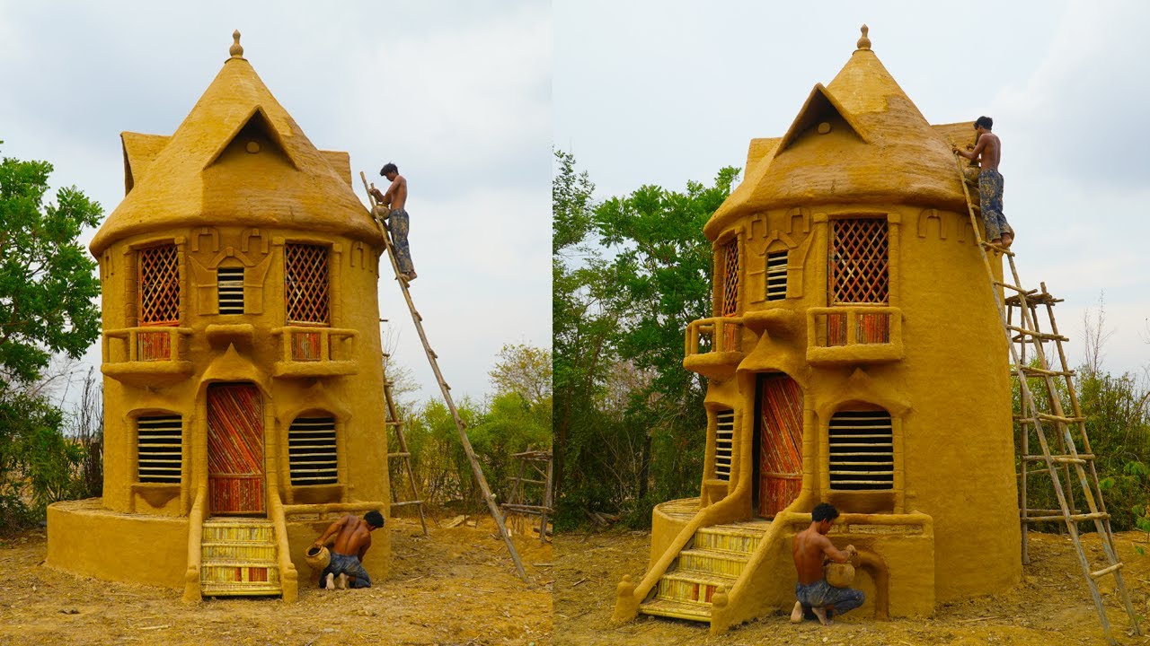 Build A Mud Resort Palace [part 2] - YouTube