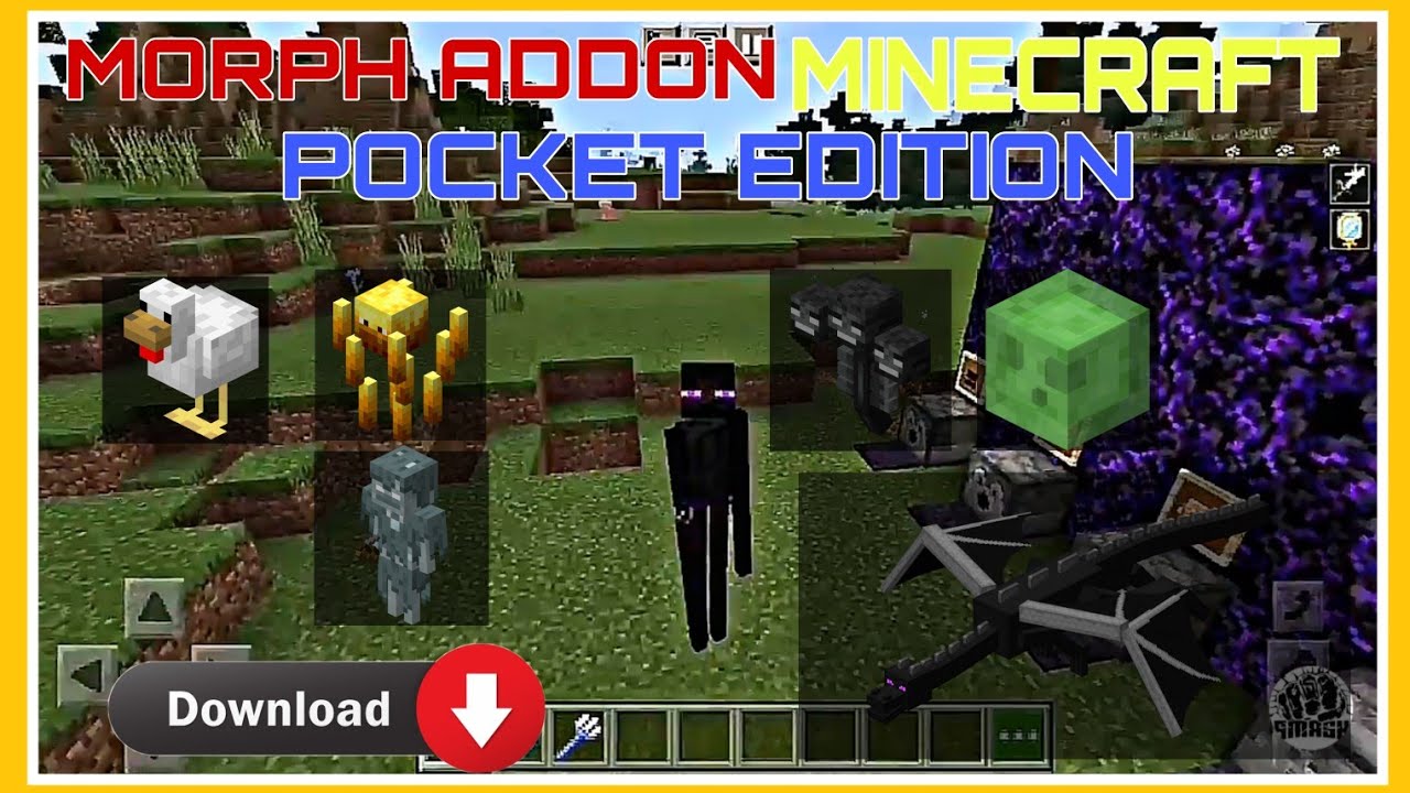 MORPH ADDON IN MINECRAFT PE! MOB ARMOUR ADDON FOR MINECRAFT POCKET ...