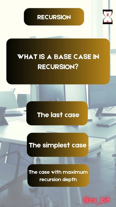 Recursion Basics: What is a Base Case? 🔄🧩 | @cs_bit - YouTube