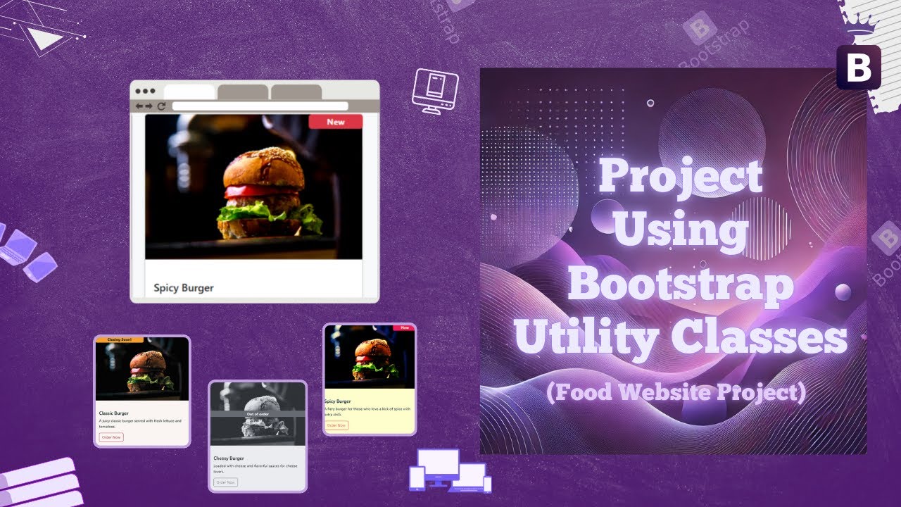 #30 🍔Tasty Burger | Build a Responsive Food Website 💻 Using Bootstrap ...