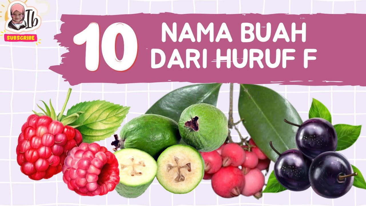 10 Nama buah dari huruf F dan Ciri Khasnya - YouTube