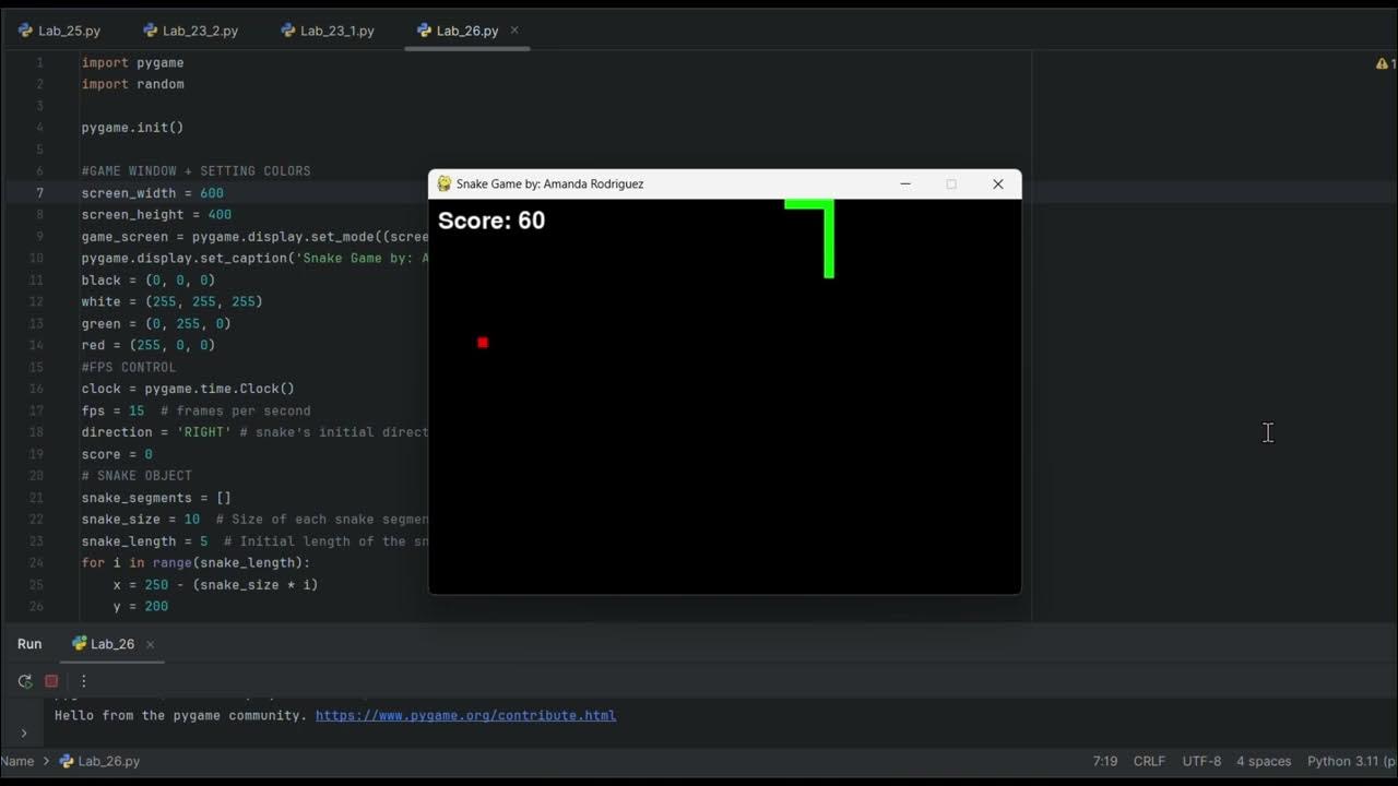 CSCI-3329 Snake Game - YouTube