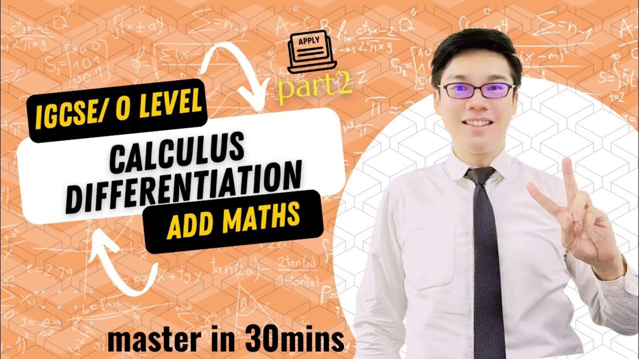 Calculus- Differentiation Applications (IGCSE/GCE O Level ADD MATHS) 0606 - YouTube