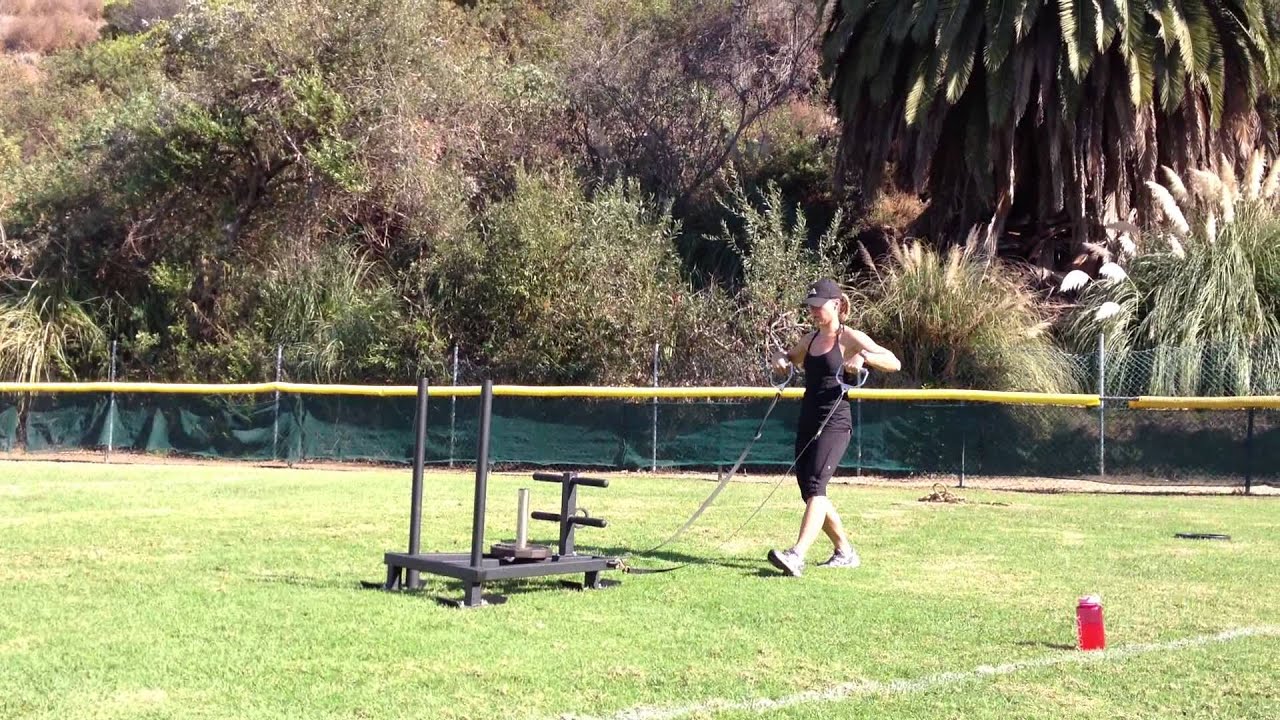 Rogue Fitness Prowler Upright Pulls - YouTube