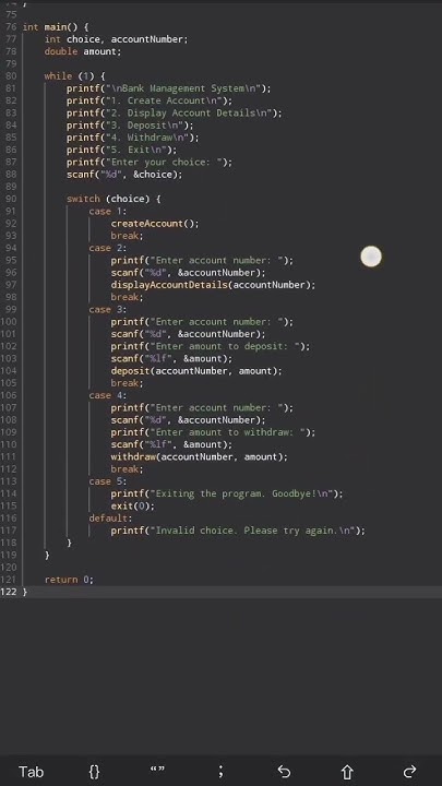 How to make a Bank Management System using C program #coding #programming #developer #shorts # ...