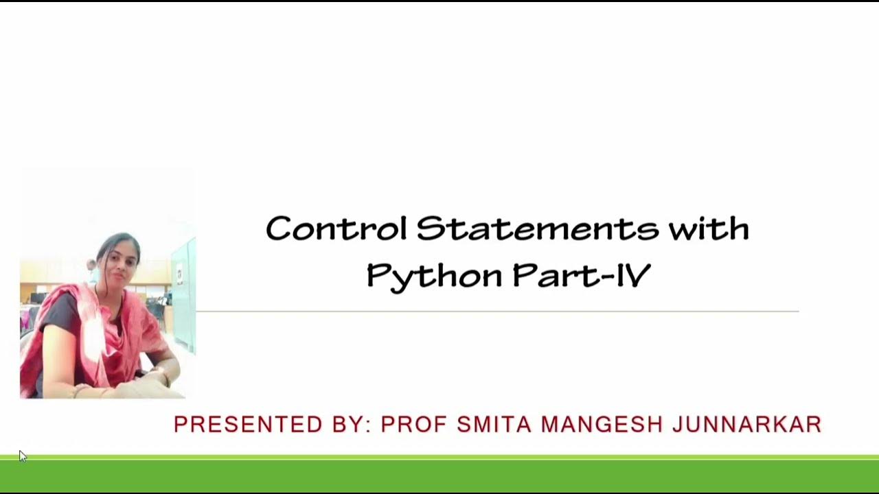 Python_Control Statement_4 - YouTube