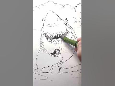 Inktober 2022 day 13. Kind. I draw kind shark. Shorts video. Inktober 2022 day 13. - YouTube