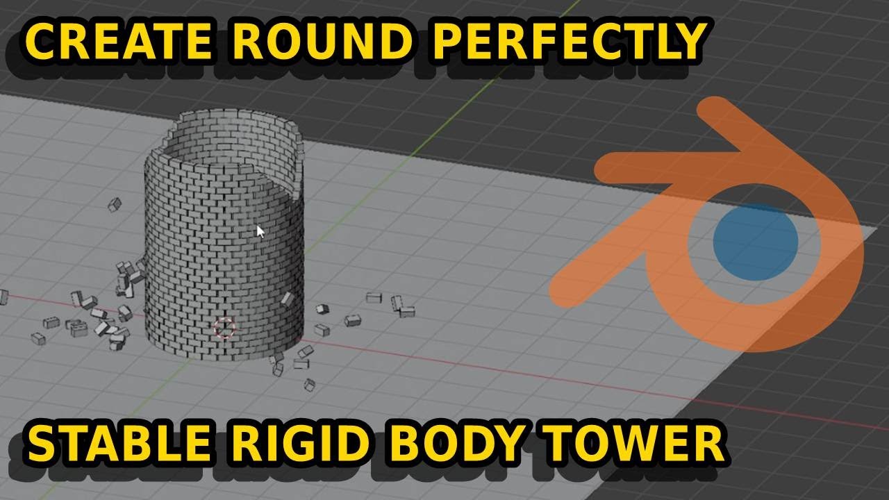 How to Make Round Perfectly Stable Rigid Body Tower in Blender - YouTube