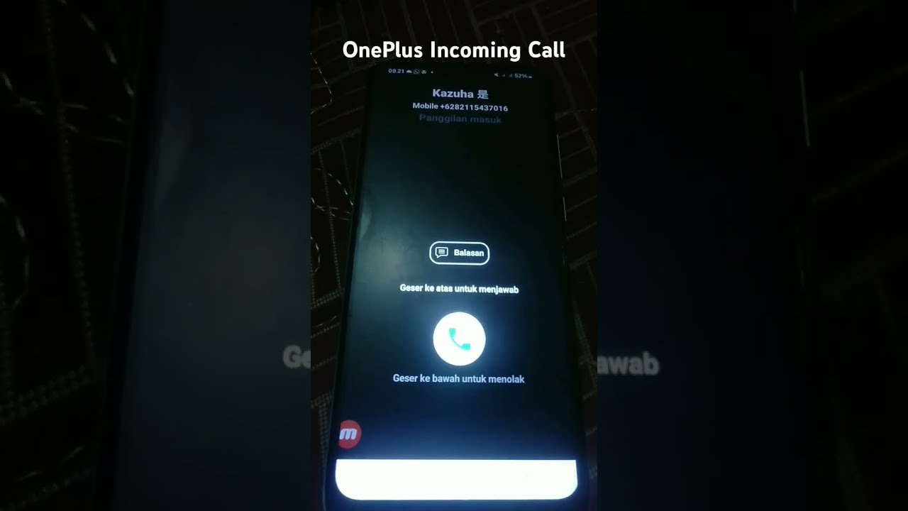 OnePlus Incoming Call YouTube OnePlus Incoming Call YouTube