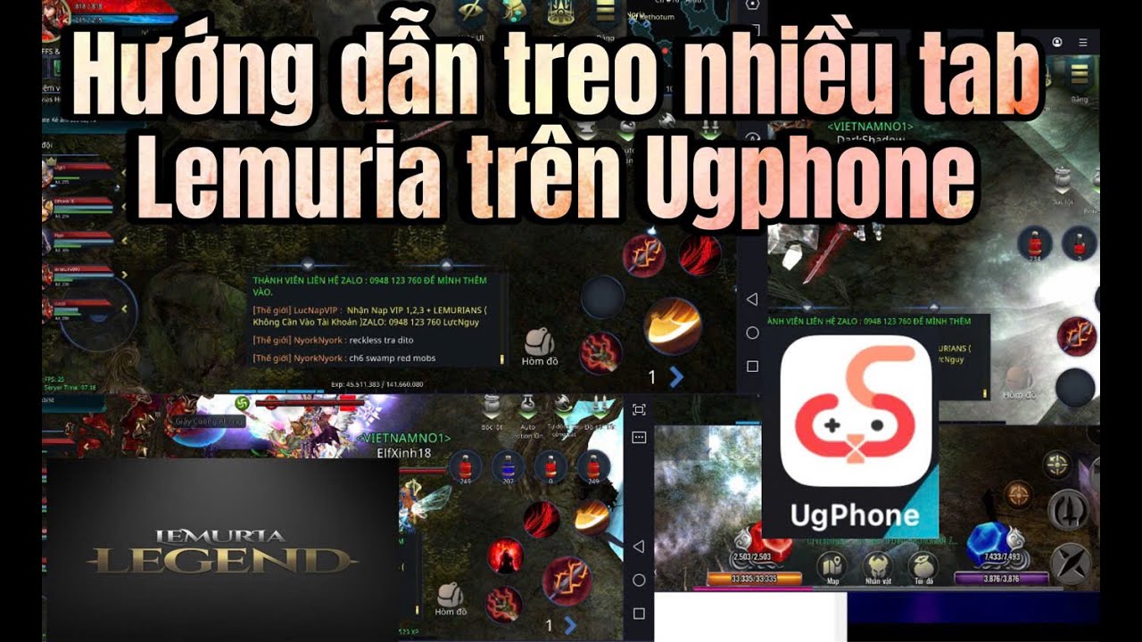 Mu Lemuria Legend | Hướng dẫn treo nhiều tab Lemuria trên Ugphone - YouTube