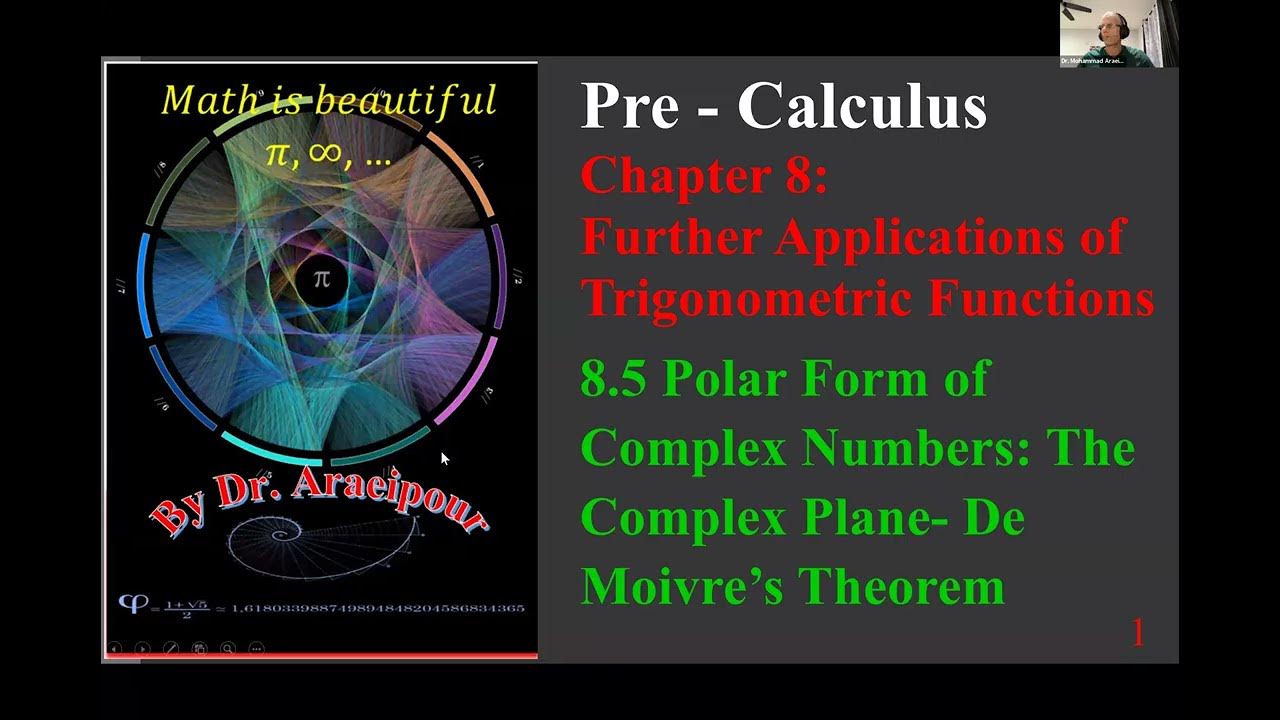 2024 Fall Sec 8.5 Polar Form of Complex Numbers The Complex Plane De Moivre’s Theorem - YouTube