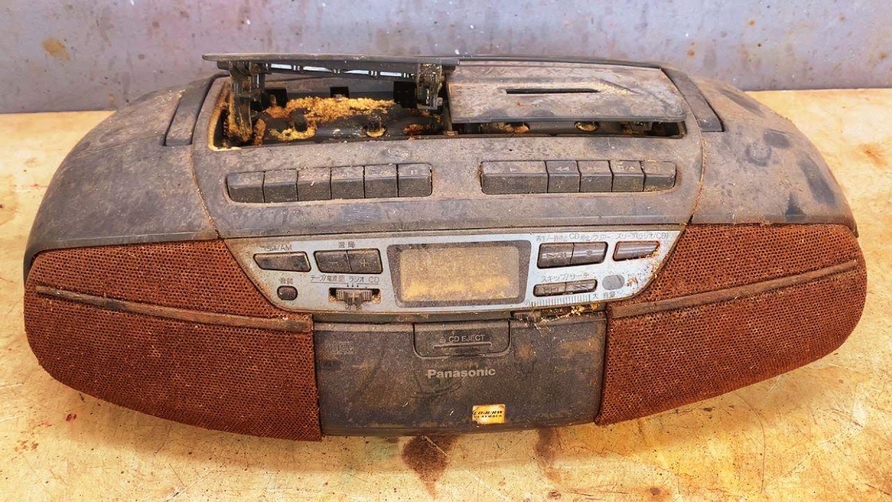 Vintage Old Panasonic Stereo Radio Cassette CD Player Restoration ...
