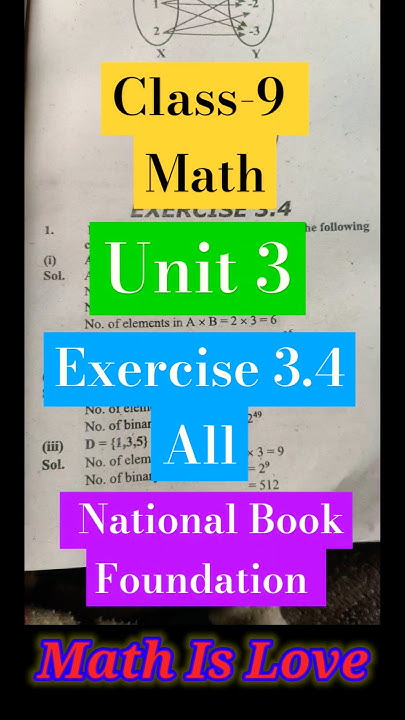 Class-9 Math Unit-3 exercise 3.4 all question NBF, national book foundation #shorts #class9 # ...