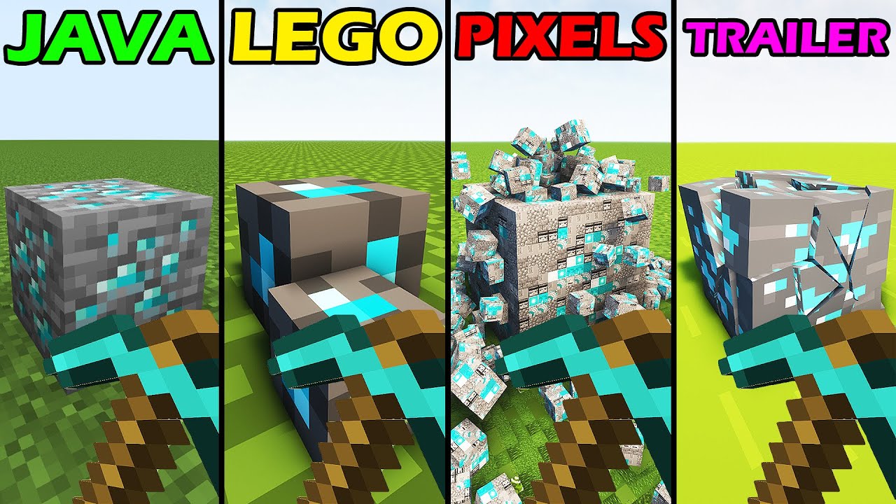 physics in java vs lego vs pixels vs trailer - YouTube