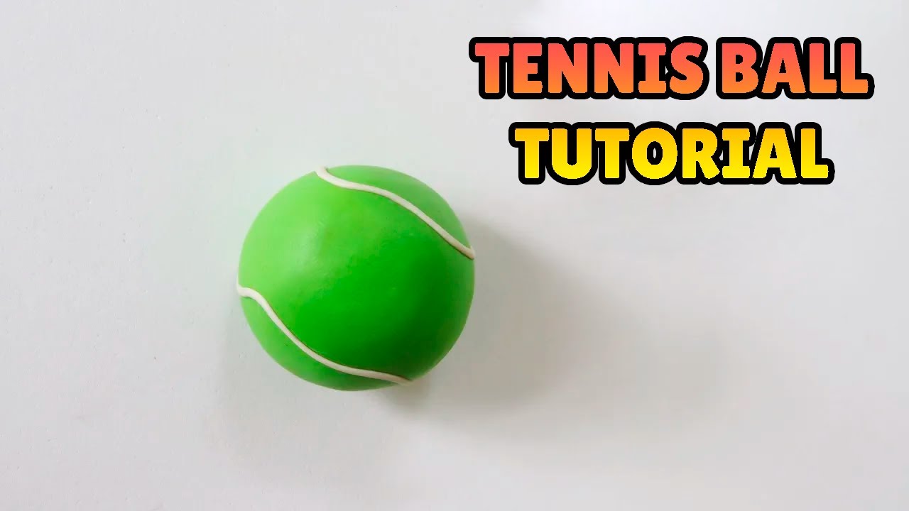 🔴 DIY How to Make a TENNIS BALL - Easy Polymer Clay, plastilina and ...