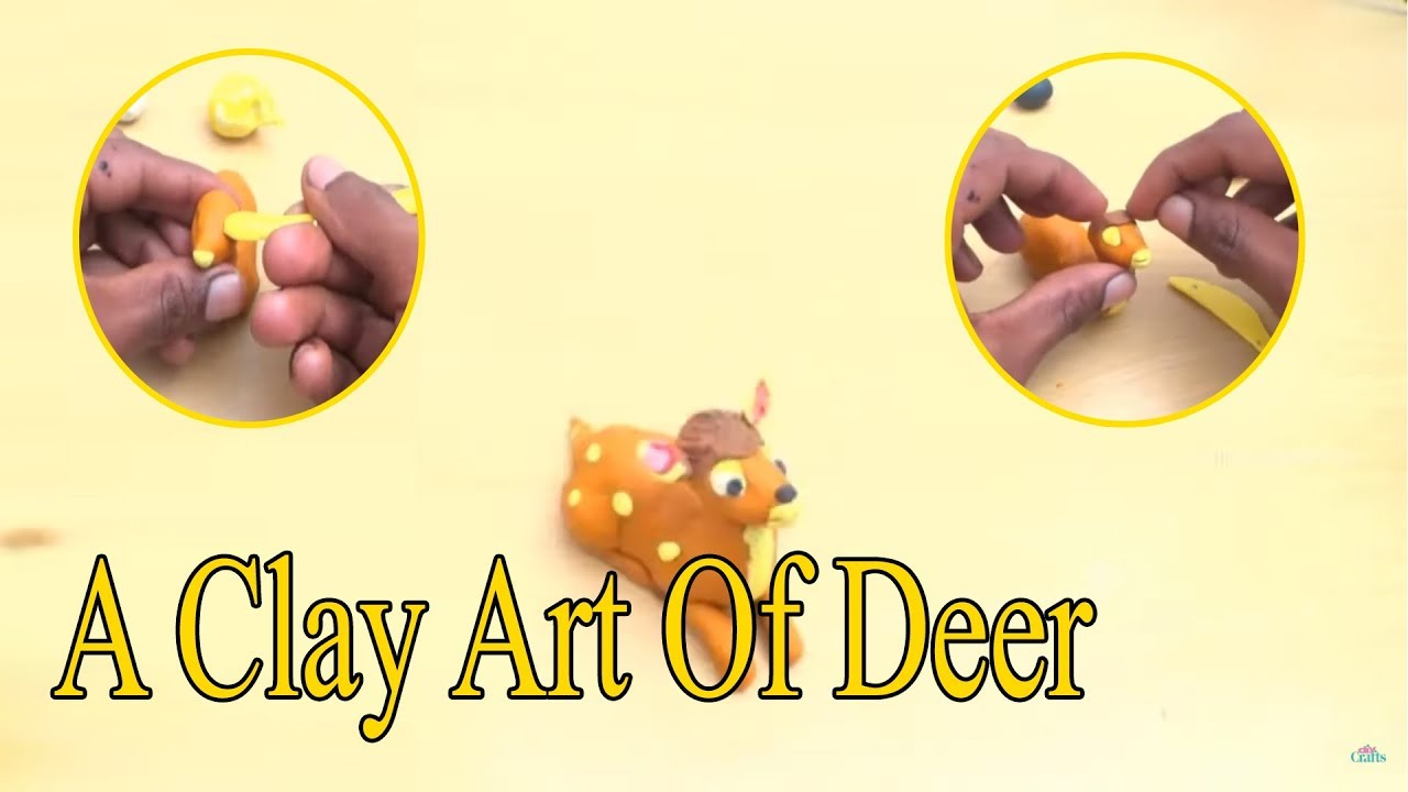 Clay Art For Kids | How To Make Clay Art Of Deer | Diy Craft - YouTube