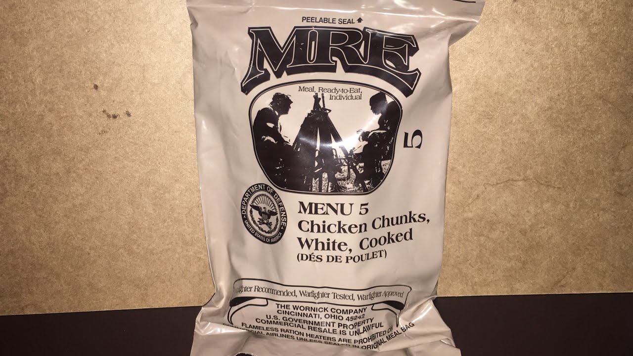 2018 Inside U.S. MRE Menu 5 | Chicken Chunks, White, Cooked - YouTube