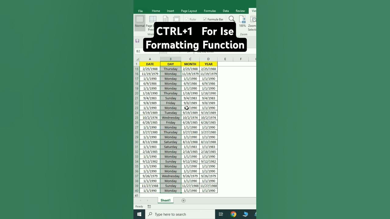 Formatting Cell Advance Interview Questions Tricks In Excel Shorts Tricks Exceltutorial Youtube