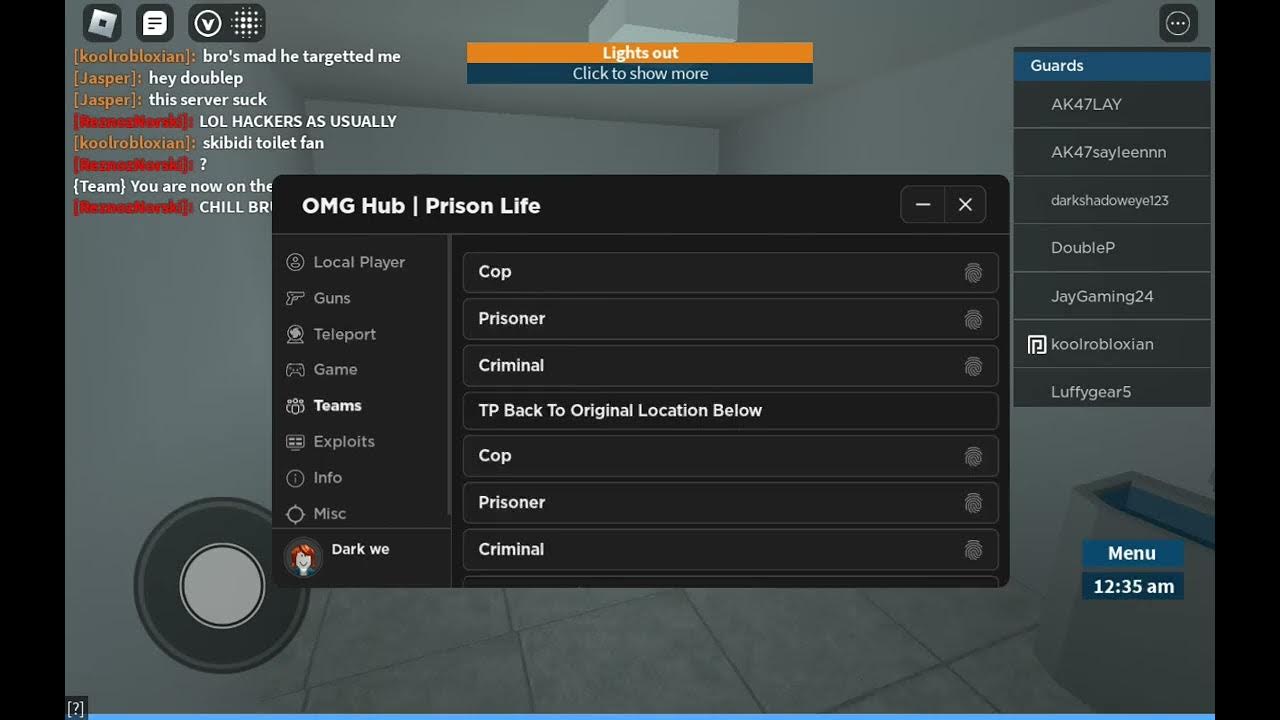 Roblox Fe Script Showcase (Prison Life Omg Hub) - YouTube